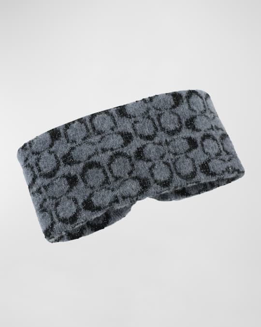 Coach Metallic Signature Jacquard Headband | Neiman Marcus
