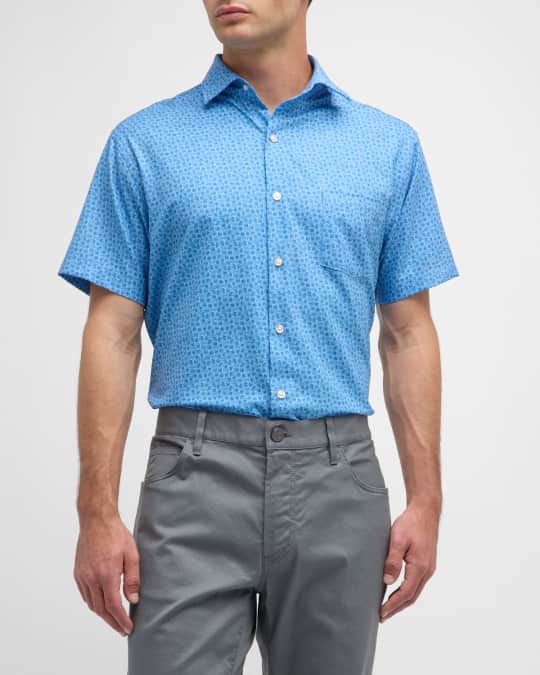 Peter Millar Men's Nightfall Performance Poplin Sport Shirt | Neiman Marcus