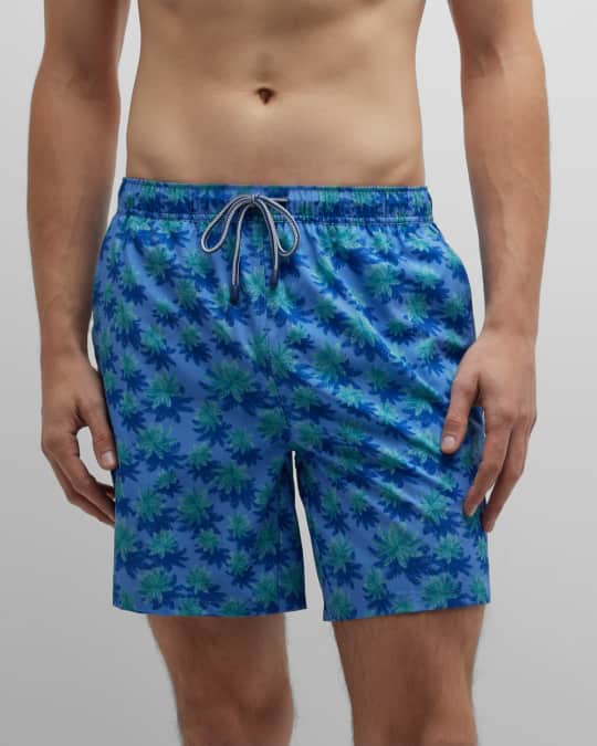 Peter Millar Men's Aerial Palms Swim Trunks, 7" Inseam | Neiman Marcus