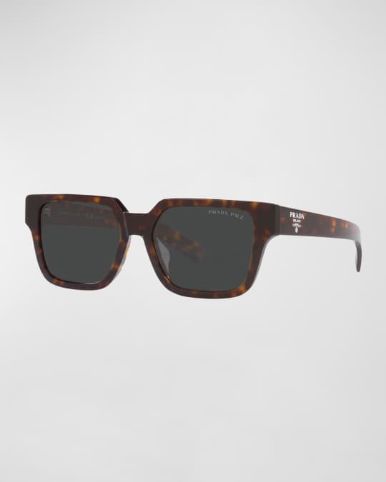 Prada Men's Polarized Rectangle Sunglasses | Neiman Marcus