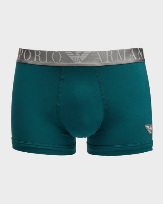 Emporio Armani Men's Logo-Band Cotton Boxer Trunks | Neiman Marcus