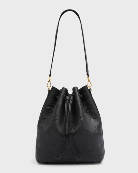 MCM Dessau Medium Monogram Bucket Bag | Neiman Marcus