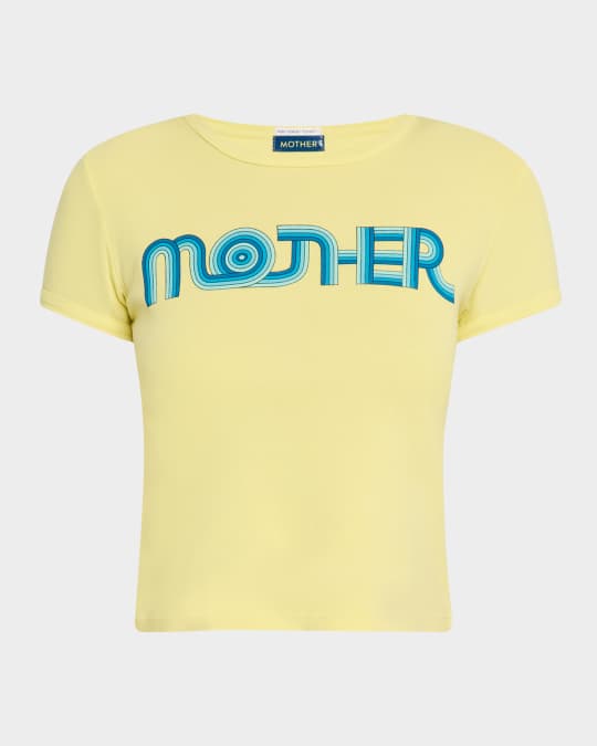 MOTHER The Itty Bitty Ringer Cropped Tee | Neiman Marcus