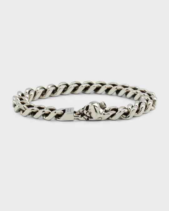 McQueen Men's Skull Curb Chain Bracelet | Neiman Marcus