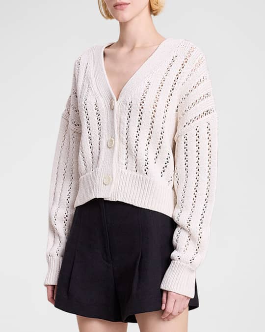 A.L.C. Drew Open-Knit Cardigan | Neiman Marcus