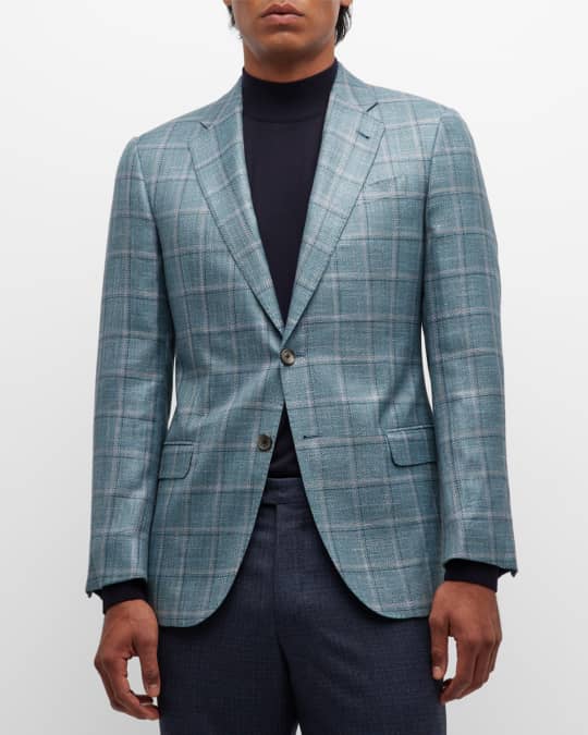 Emporio Armani Men's Textured Check Sport Coat | Neiman Marcus