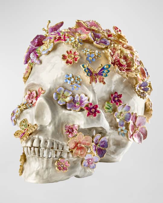 Jay Strongwater Skull With Flowers | Neiman Marcus