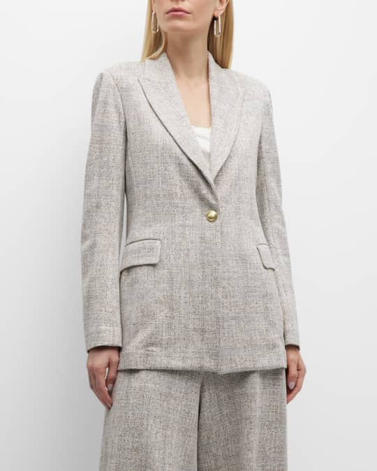 Rosetta Getty Variegated Plaid Single-Breasted Blazer Jacket | Neiman ...
