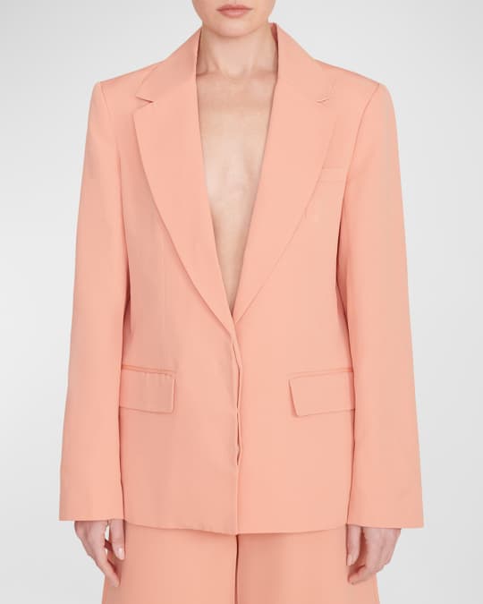 STAUD Maxwell Oversized Single-Breasted Blazer | Neiman Marcus