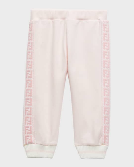Fendi Girl's Monogram-Trim Sweatpants, Size 3M-18M | Neiman Marcus