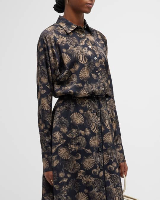 Co Sea Shell-Print Button-Down Shirt | Neiman Marcus