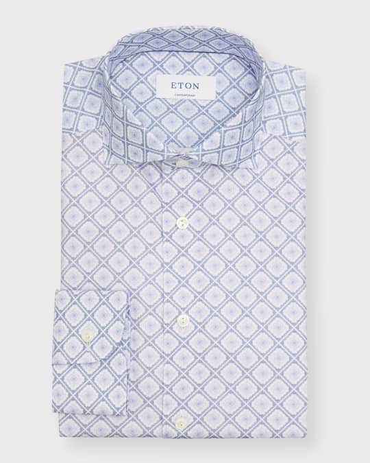Eton Men's Contemporary Fit Medallion Print Shirt | Neiman Marcus