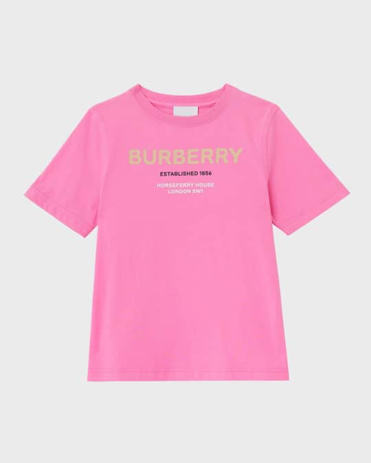Burberry Girl's Cedar Tri-Tone Logo-Print T-Shirt, Size 3-12 | Neiman ...