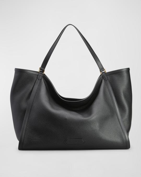 TOM FORD Men's Leather Large Tote Bag | Neiman Marcus