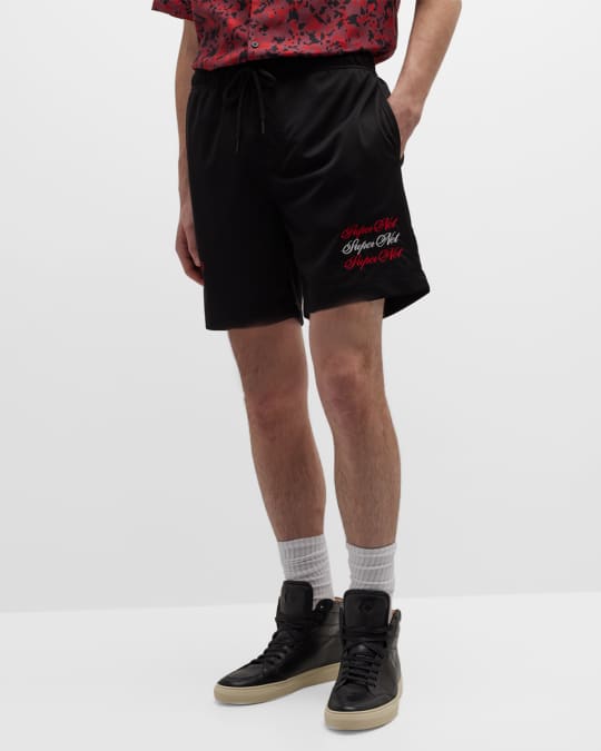 Ksubi Men's Scripted Mesh Shorts | Neiman Marcus