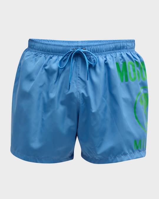 Moschino Men's Swim Shorts with Side Logo | Neiman Marcus