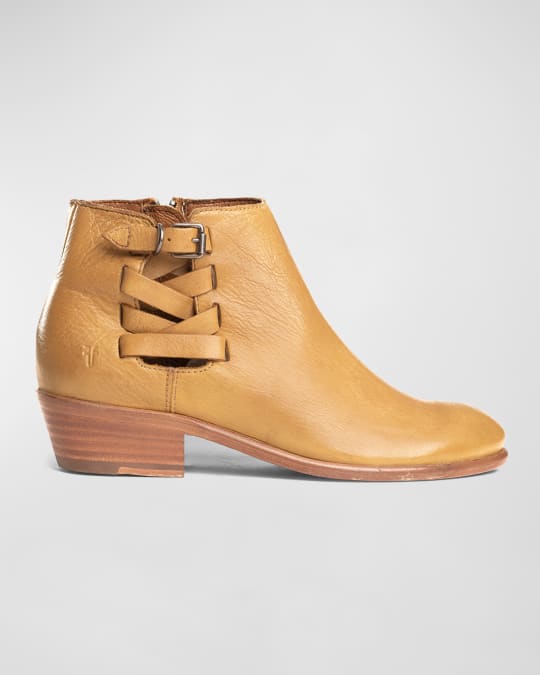 Frye Carson Belted Leather Booties | Neiman Marcus
