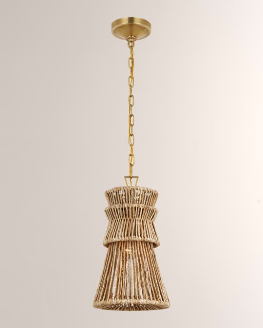 Visual Comfort Signature Antigua 10" Pendant Light in Antiqued Brass ...