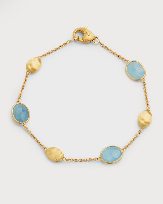Marco Bicego 18K Yellow Gold Siviglia Aquamarine Bead Bracelet | Neiman ...