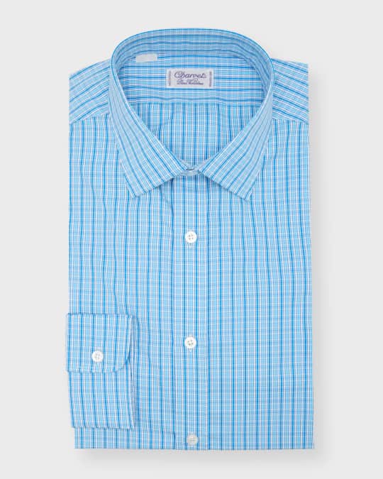 Charvet Men's Cotton Micro-Check Dress Shirt | Neiman Marcus