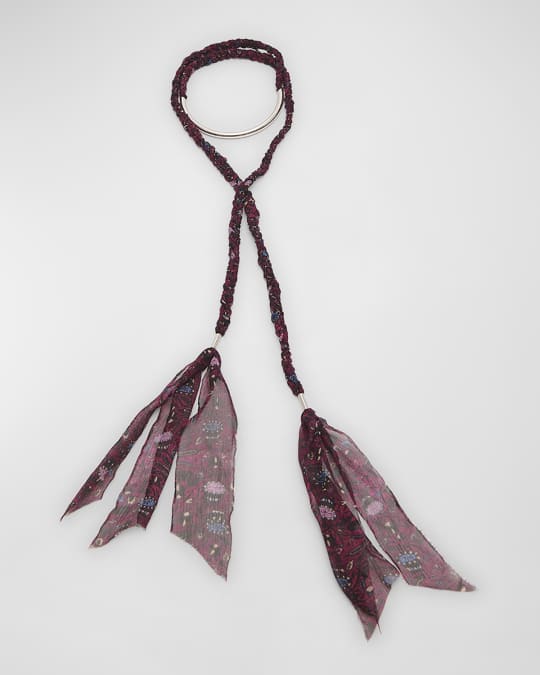 Isabel Marant Collier Silk Wrap Necklace | Neiman Marcus
