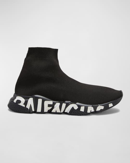 Balenciaga Men's Speed Graffiti Sneakers | Neiman Marcus
