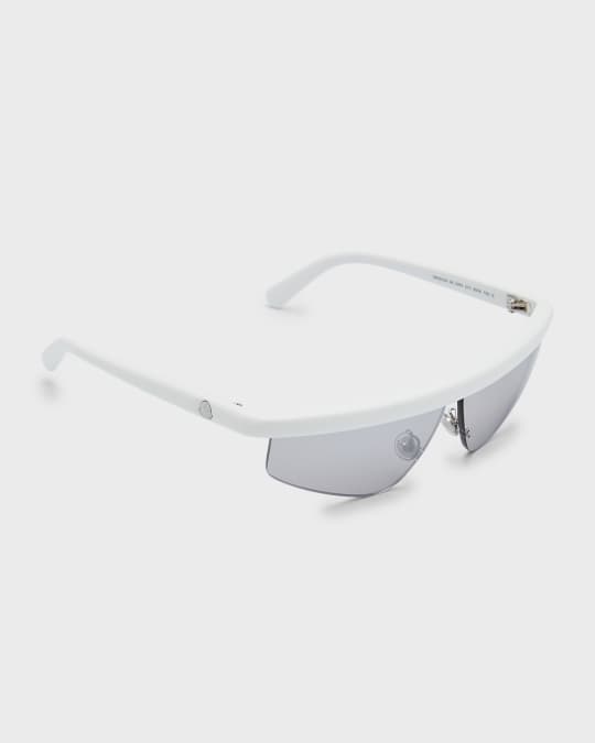 Moncler Orizon Semi-Rimmed Acetate Rectangle Sunglasses | Neiman Marcus
