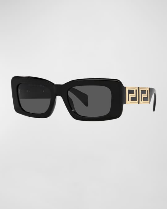 Versace Greca Acetate Rectangle Sunglasses | Neiman Marcus