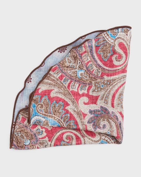 Edward Armah Men's Double-Face Silk Pocket Circle | Neiman Marcus