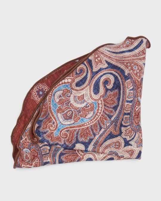 Edward Armah Men's Double-Face Silk Pocket Circle | Neiman Marcus