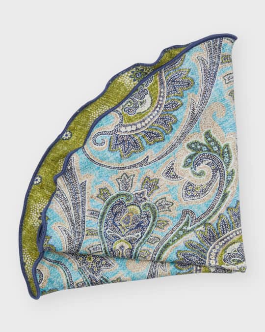 Edward Armah Men's Double-Face Silk Pocket Circle | Neiman Marcus