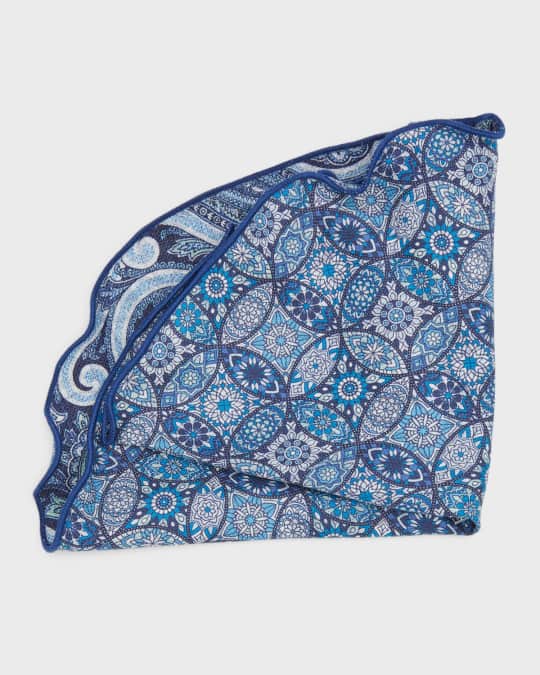 Edward Armah Men's Double-Face Silk Pocket Circle | Neiman Marcus