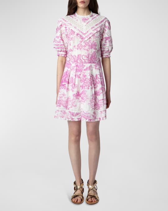 Zadig & Voltaire Rozy Toile De Jouy Mini Dress | Neiman Marcus