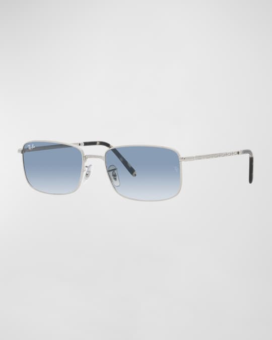 Ray-Ban Men's Filigree Metal Rectangle Sunglasses | Neiman Marcus