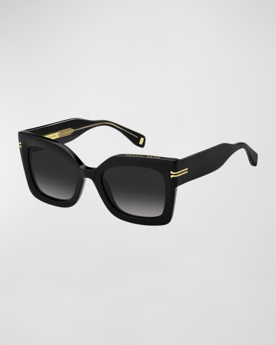 Marc Jacobs Logo Square Acetate Sunglasses | Neiman Marcus