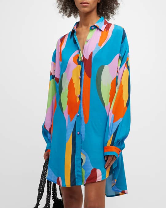 Farm Rio Araraquara Shirtdress Coverup | Neiman Marcus