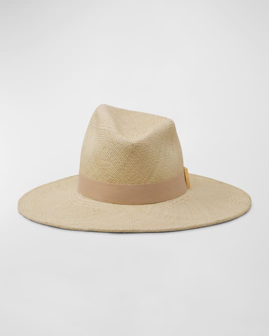 Gigi Burris Drake Asymmetric Straw Fedora | Neiman Marcus