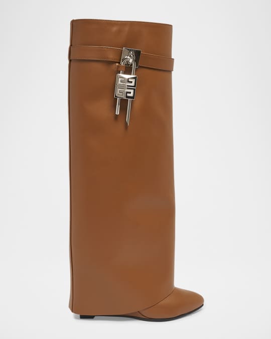 Givenchy Shark Lock Leather Boots | Neiman Marcus