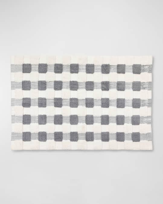 MacKenzie-Childs Texture Check Cotton Bath Rug | Neiman Marcus
