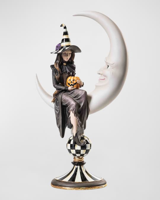 MacKenzie-Childs Spellbound Witch and Moon Figure | Neiman Marcus