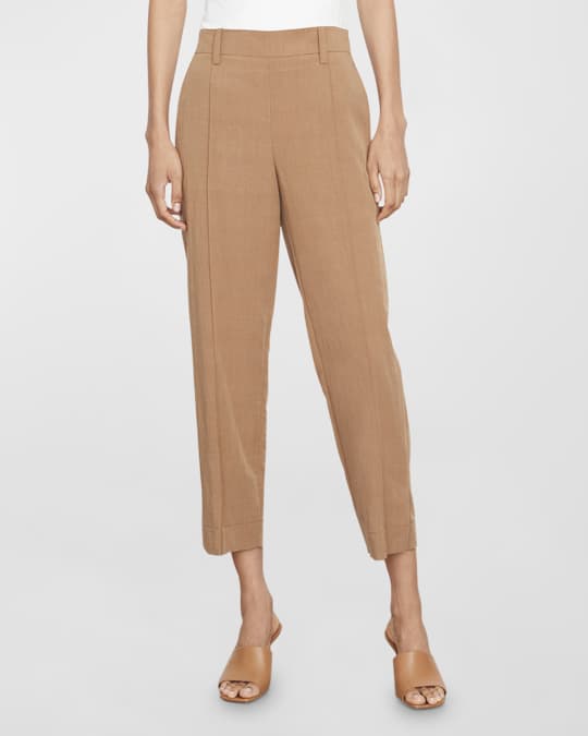 Vince Mid-Rise Pleated Pull-On Pants | Neiman Marcus