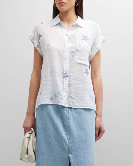 Rails Stitched Stars Whitney Button-Front Shirt | Neiman Marcus