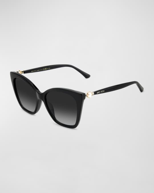 Jimmy Choo Rua/G Pearly Acetate Cat-Eye Sunglasses | Neiman Marcus