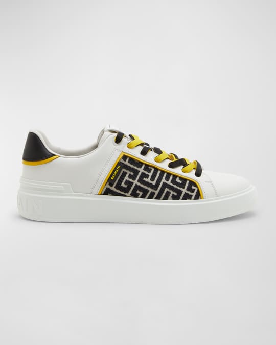 Balmain Men's B Court Monogram Low-Top Sneakers | Neiman Marcus