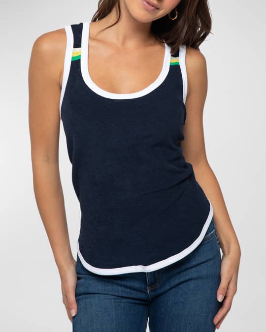 Sol Angeles Rio Stripe Terry Tank Top | Neiman Marcus
