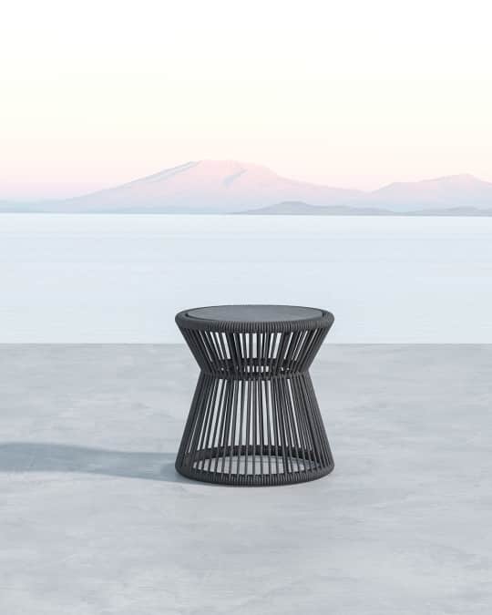 Sunset West Milano End Table With Honed Absolute Granite Insert, 20 ...