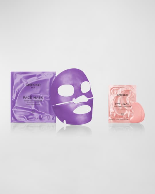 Knesko Skin Amethyst Hydrate Face Mask Single Treatment + Rose Quartz ...