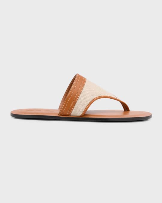 canvas flat sandals