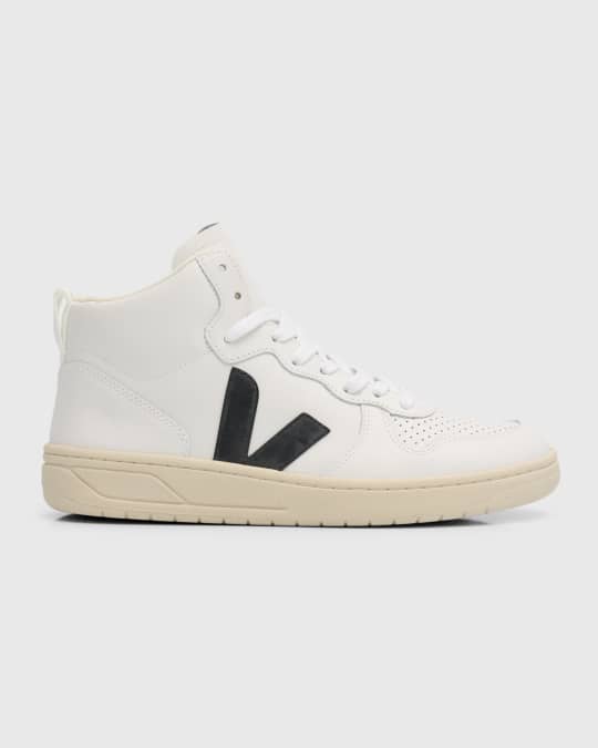 VEJA V-15 Bicolor High-Top Sneakers | Neiman Marcus
