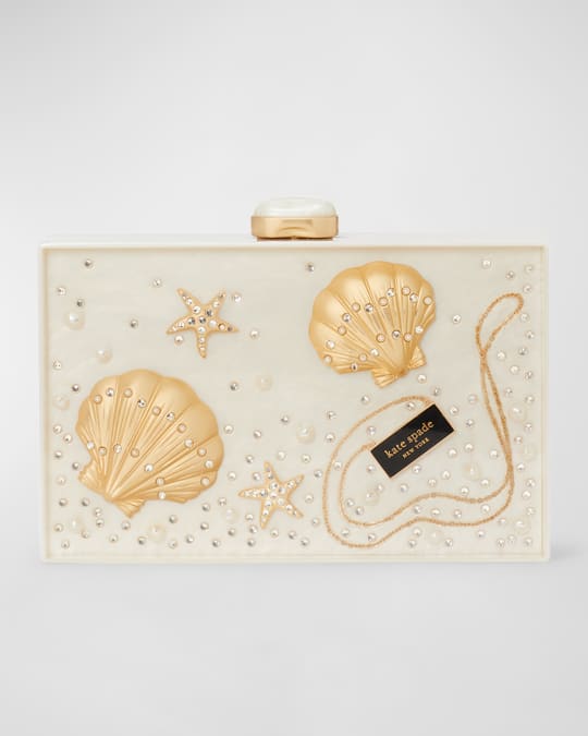 kate spade new york what the shell small ocean scene clutch bag ...